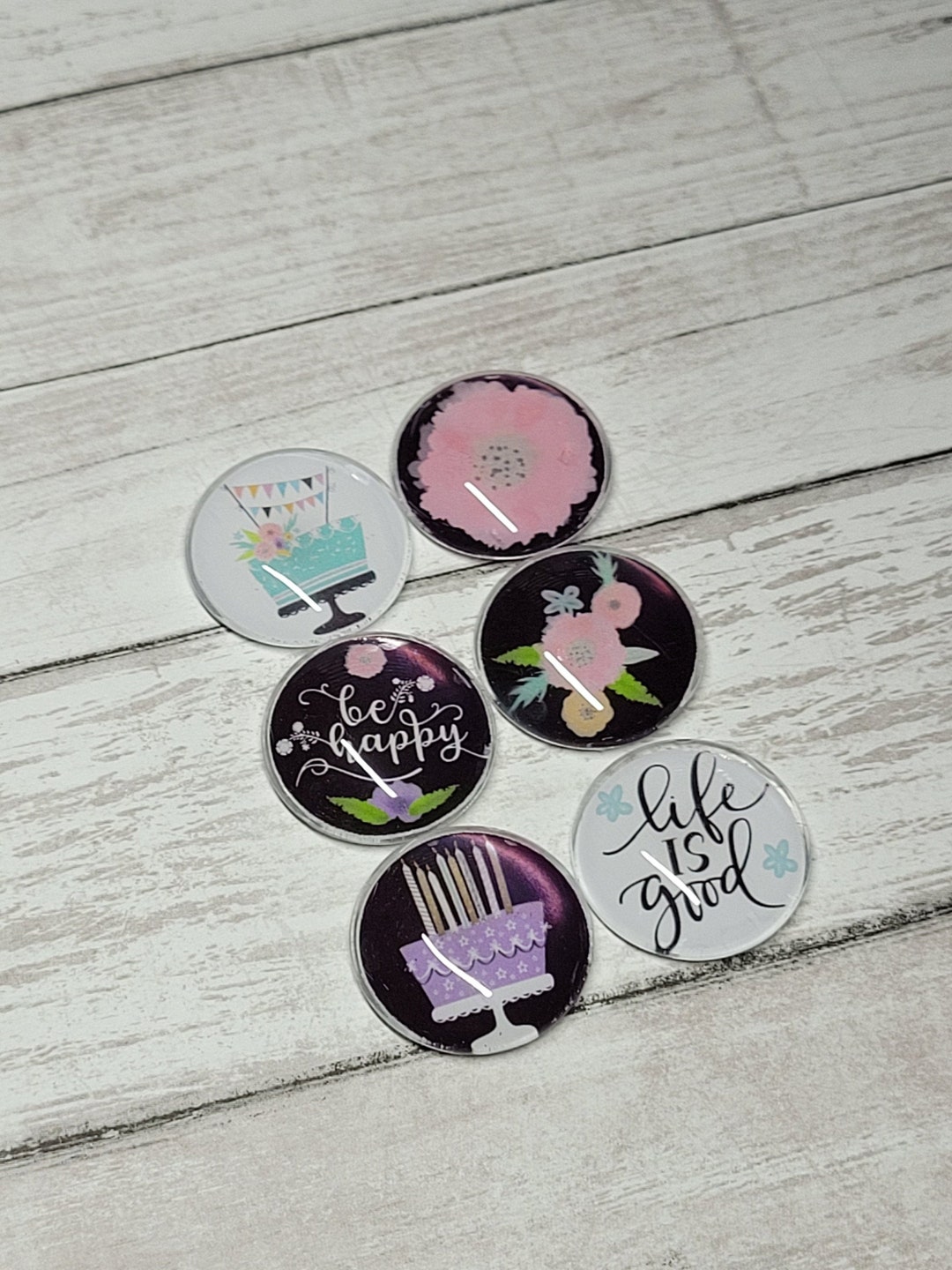 Happy Birthday Glass Magnets, Celebration Magnets, Decorative Magnets ...