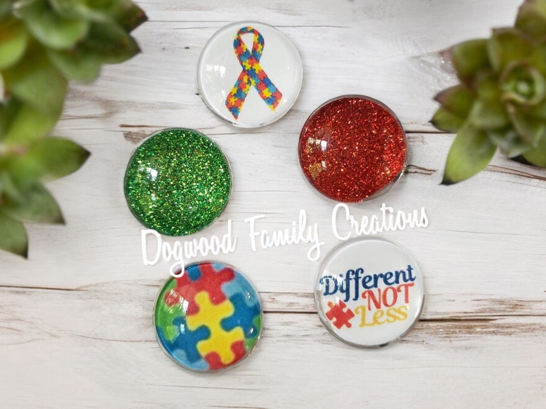Autism Awareness Glass Magnets, Autism Gifts, Teacher Gift Set ...
