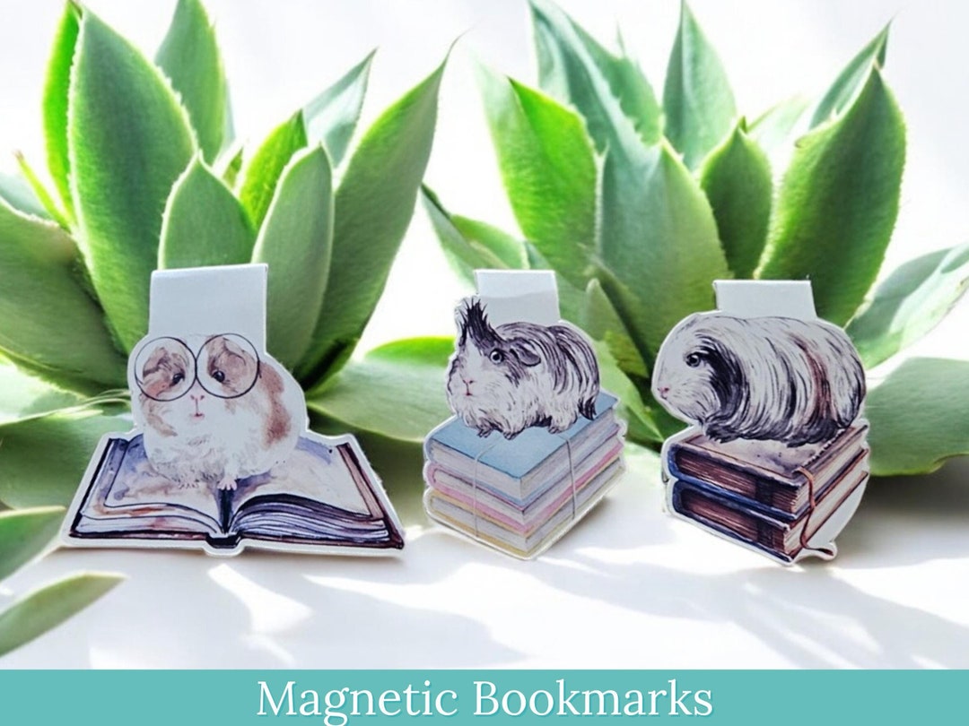 Guinea Pig Magnetic Bookmark Set, Laminated Page Marker - Etsy