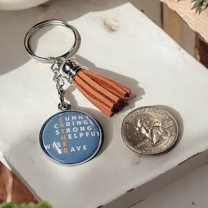 Father's Day Keychain, Mini Dad Keychain, Dainty Keychain, Tiny Dad ...