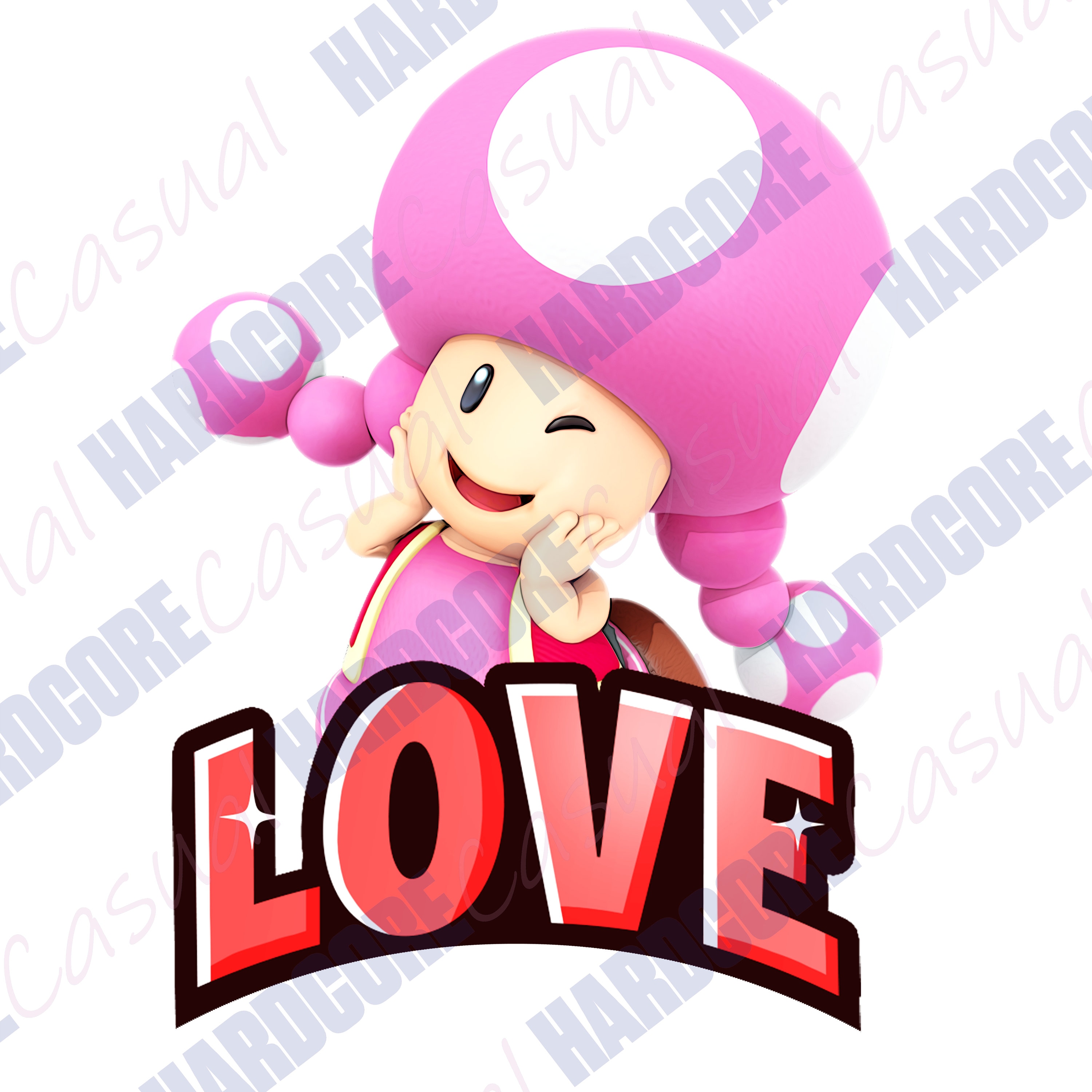 Mario Toadette LOVE Emote - Etsy
