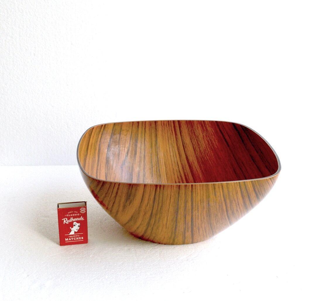 Laminated Teak Look ROBEX Serving Bowl. Stylish, Mid Century Vintage ...