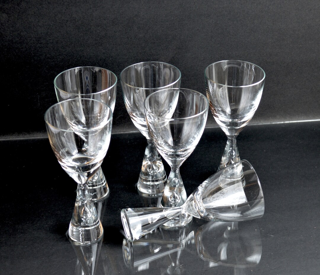 6 PRINCESS Red Wine Glasses by Bent Severin for Kastrup Holmegaard ...