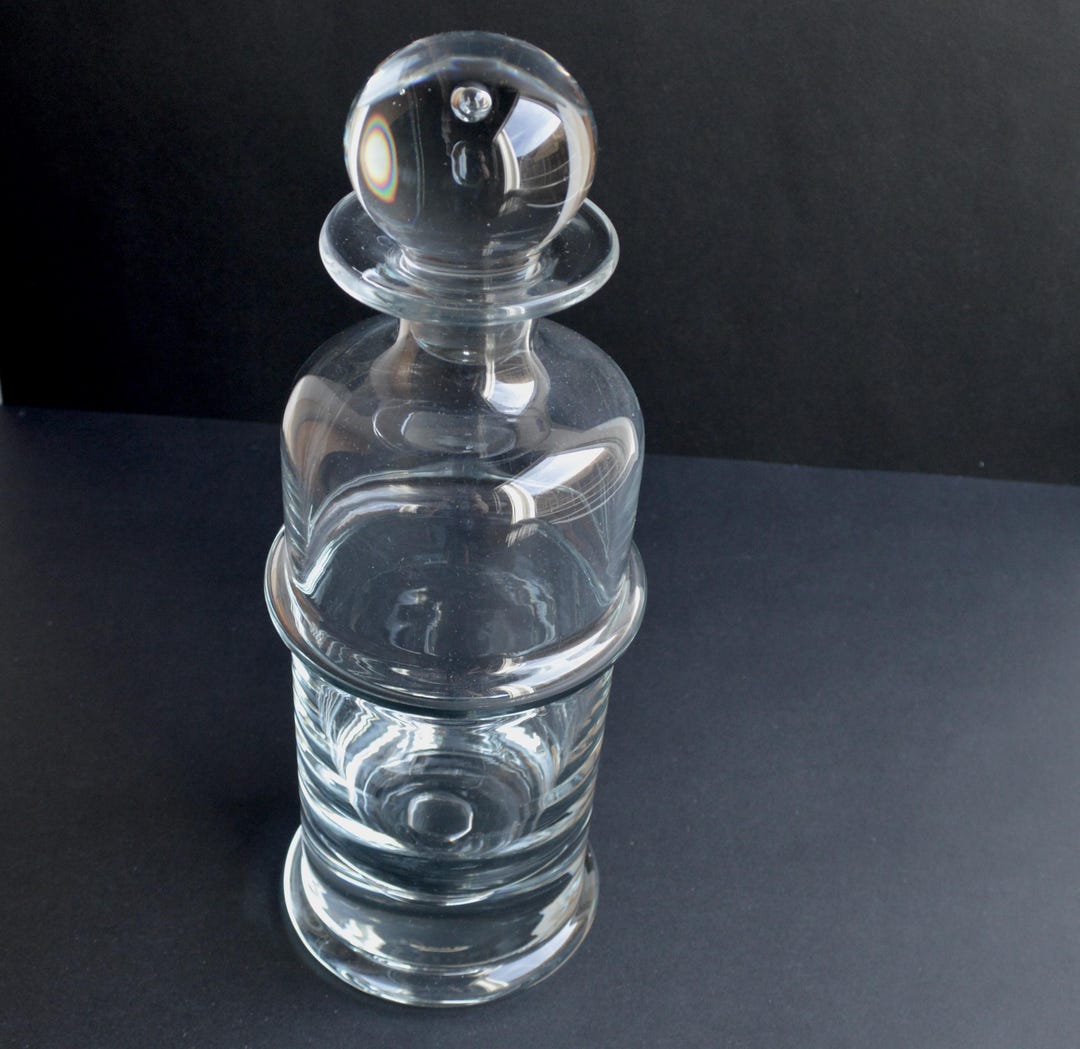 Vintage Holmegaard REGIMENT Glass Decanter by Sidse Werner, Denmark ...