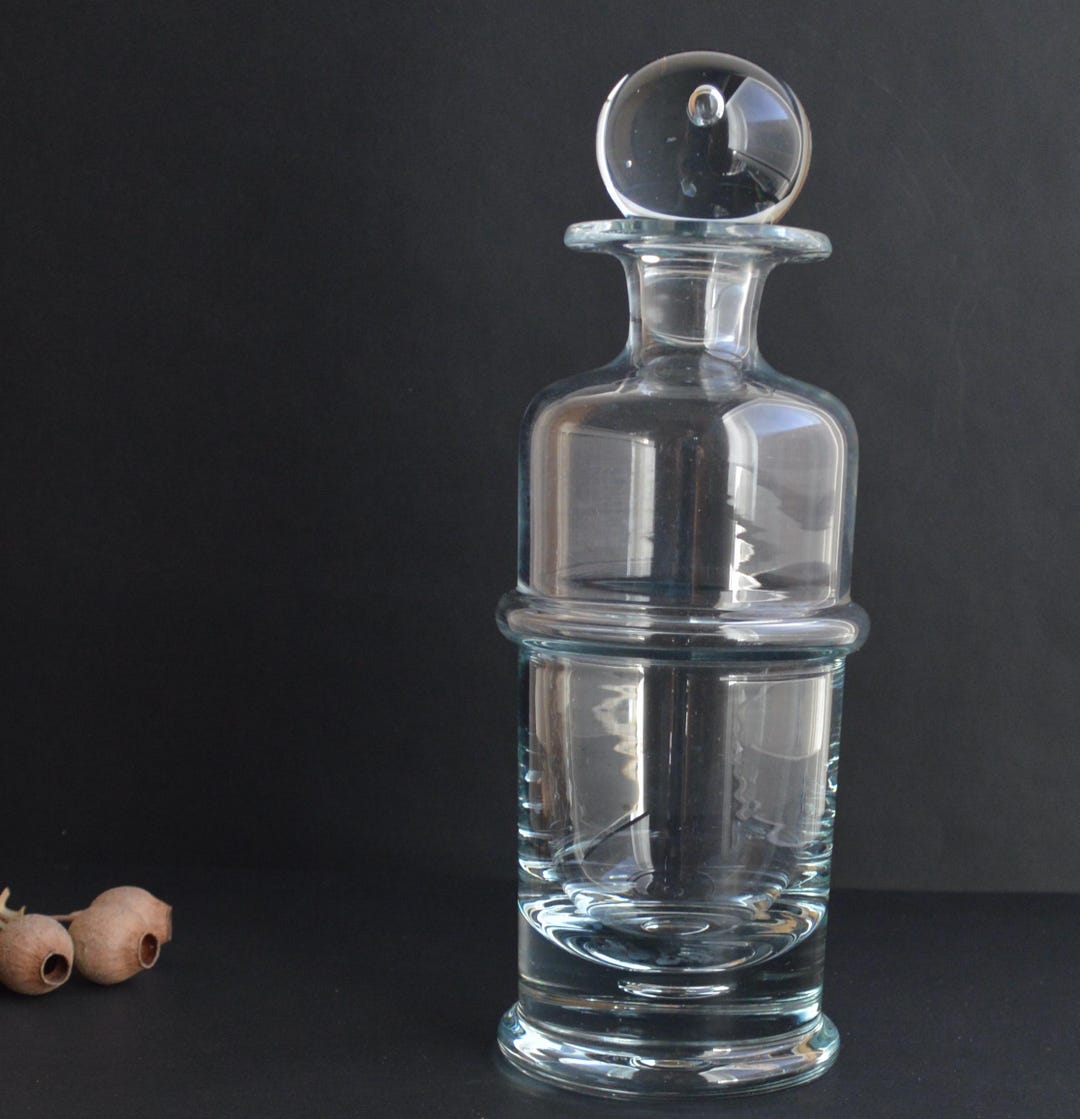 Vintage Holmegaard REGIMENT Glass Decanter by Sidse Werner, Denmark ...