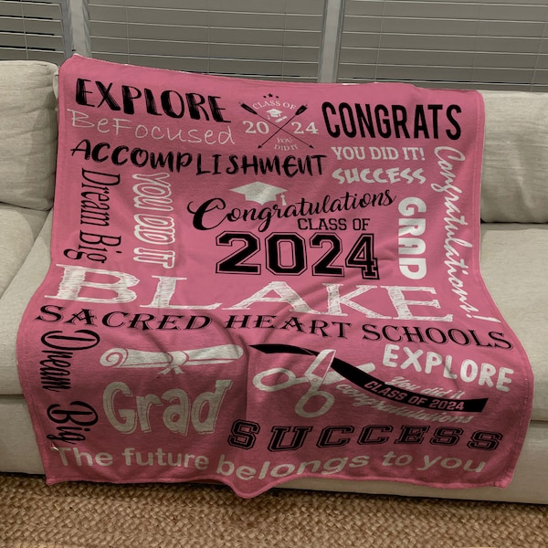 Graduation High School Blankets - Etsy