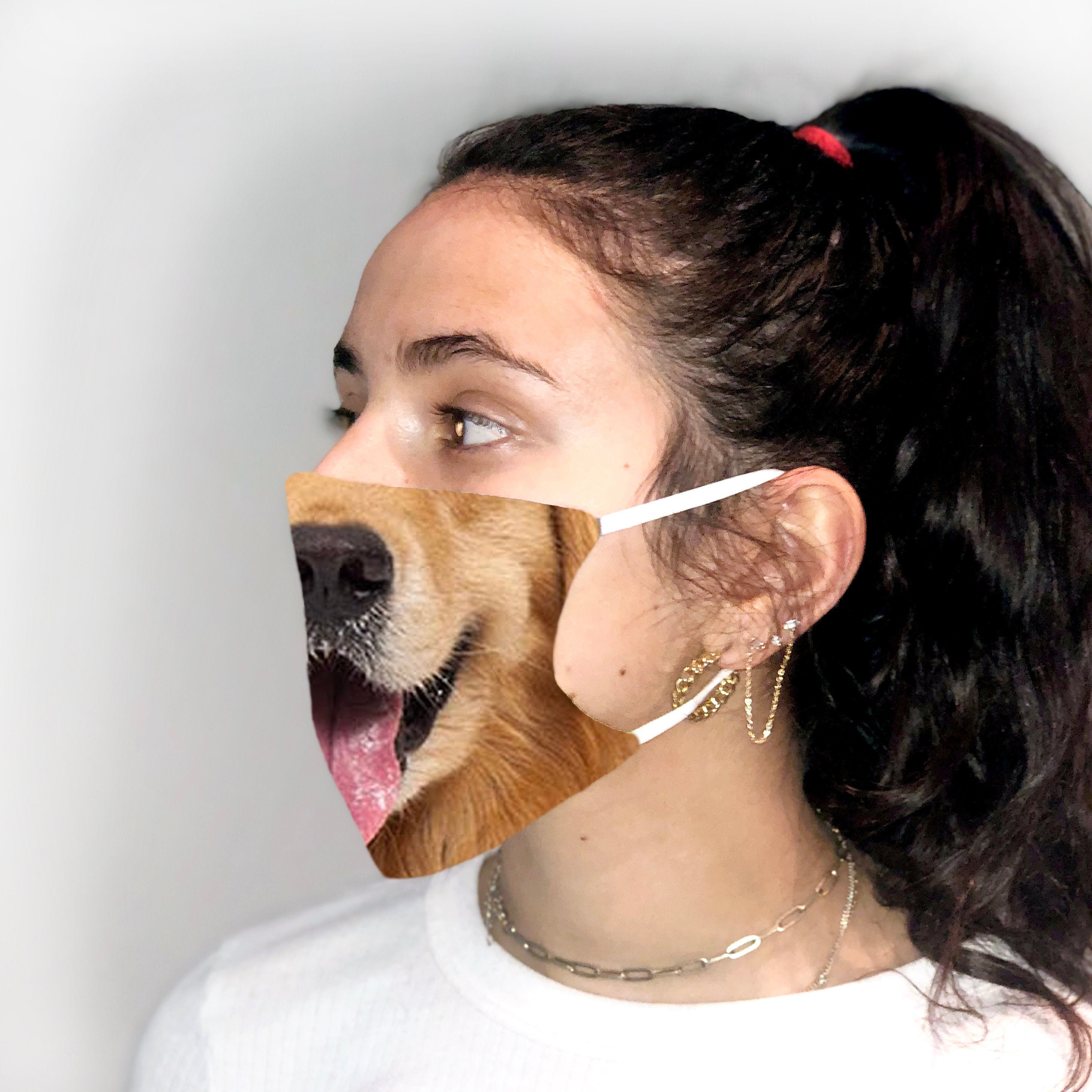 GOLDEN RETRIEVER Face Mask, Nose Wire Included.adult & Child Face Mask ...