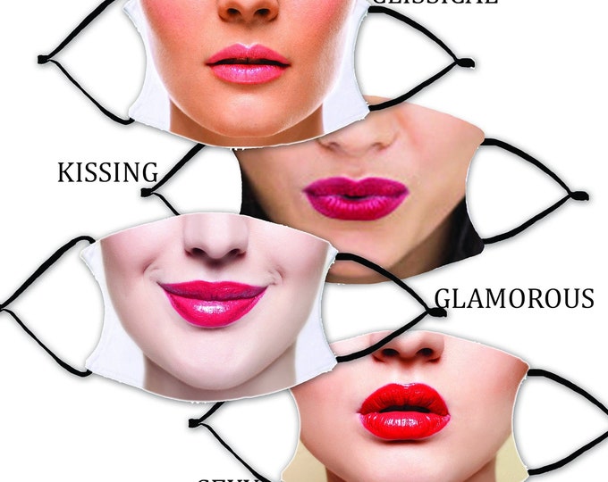 Choose Your LIPS MASKS With 2 Filters Optional. Nose Wire Included ...