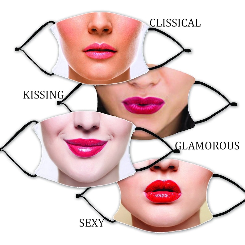 Choose Your LIPS MASKS With 2 Filters Optional. Nose Wire Included ...