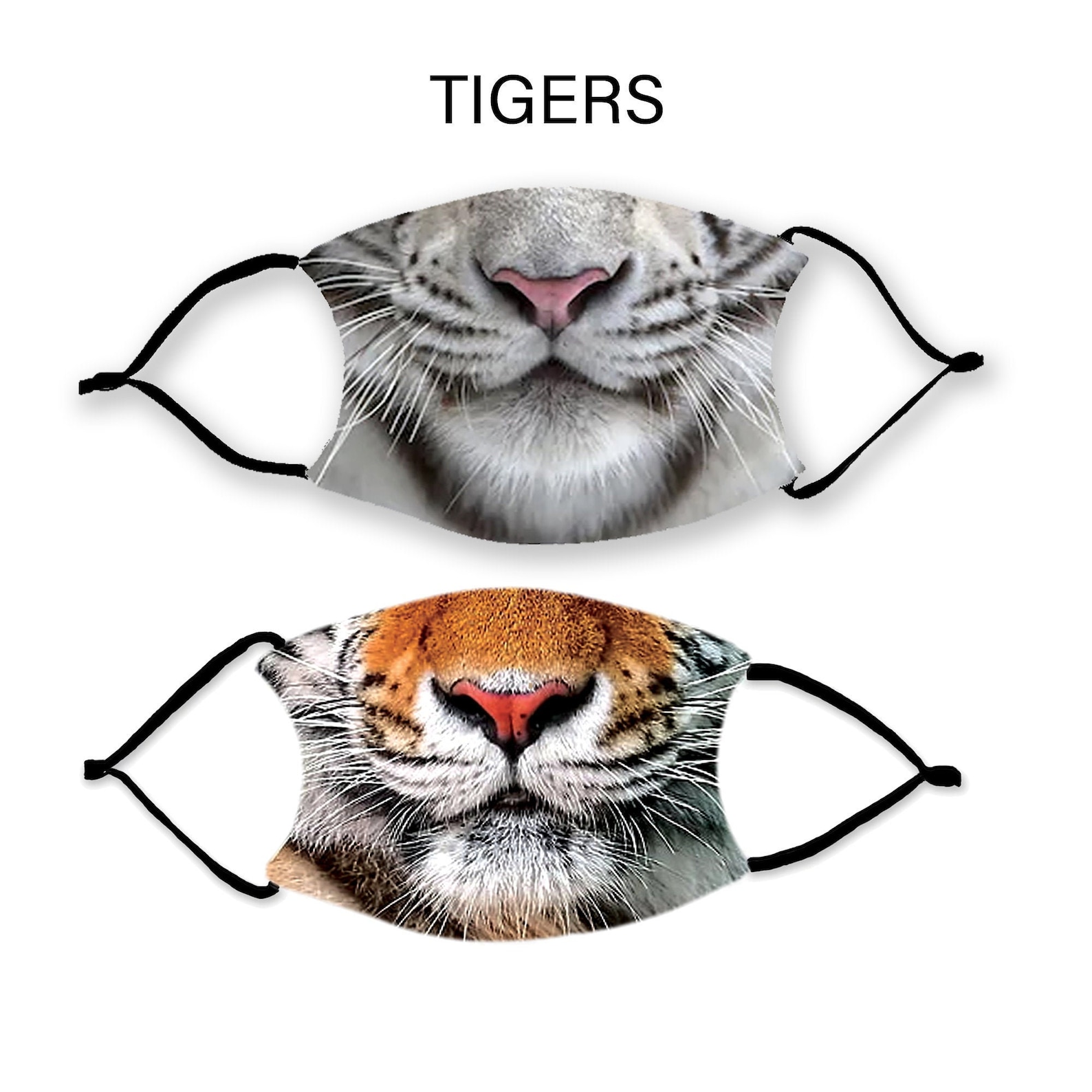 Your TIGER MASKS With 2 Filters Optional. Nose Wire Included. Adult ...