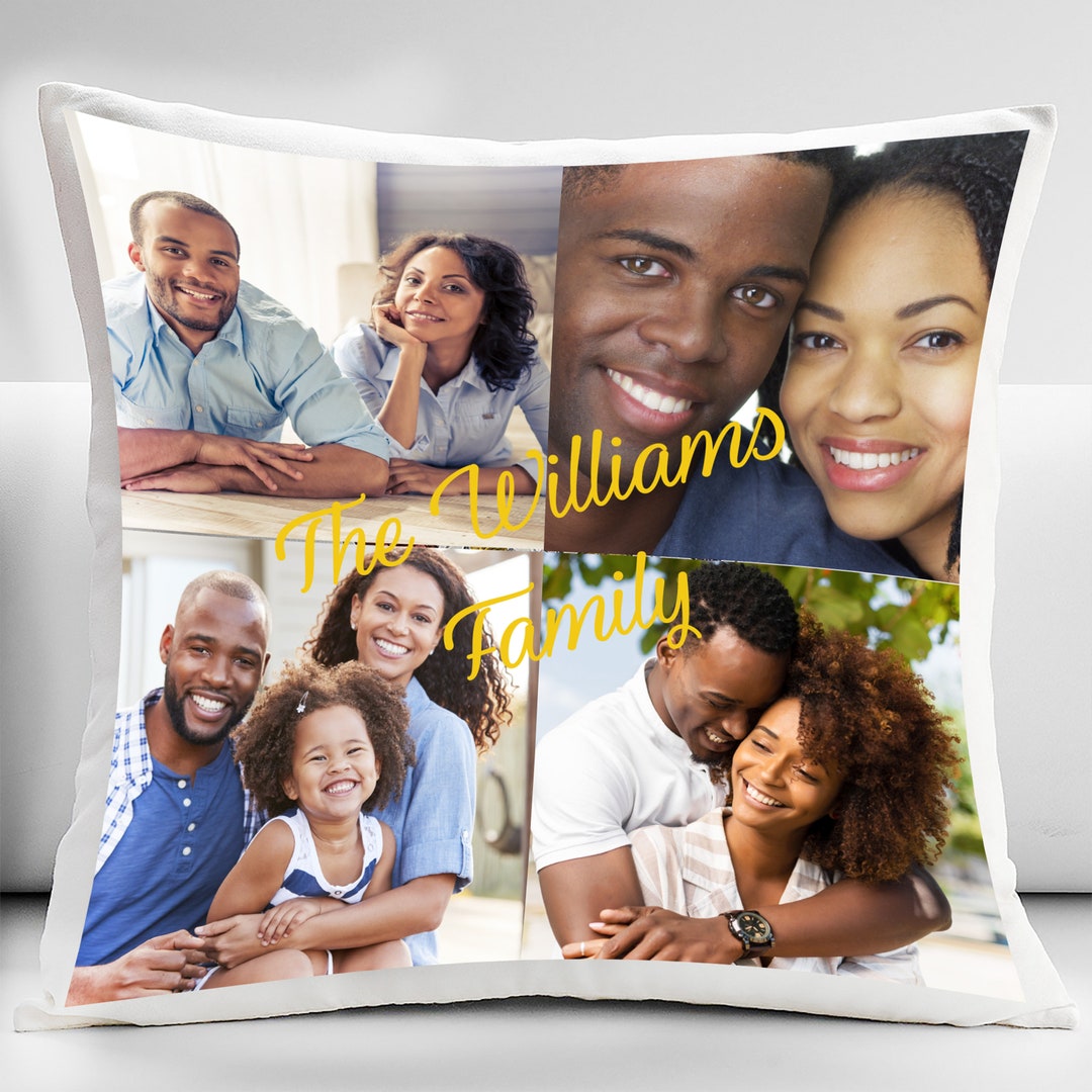 Custom Photo Collage Decorative Throw Pillow | Personalized Throw ...
