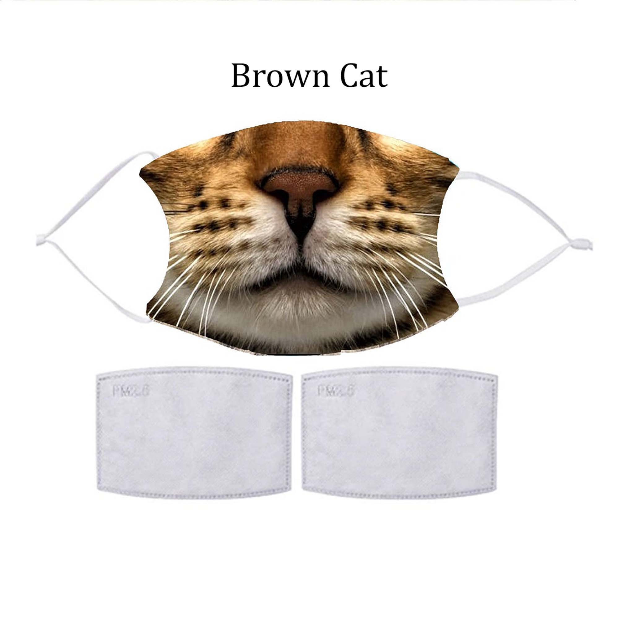 Cat Face Mask With Filters Optional. Nose Wire Included. Adult | Etsy