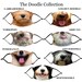 Doodle Dog Face Mask, Nose Wire Included. Adult & Child Face Mask ...