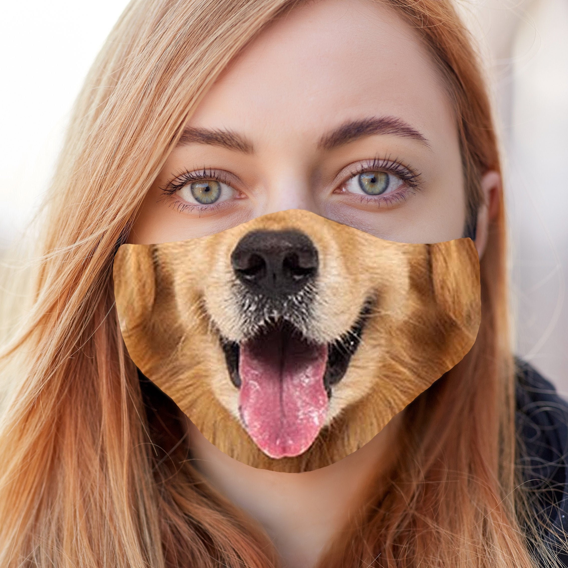 GOLDEN RETRIEVER Face Mask, Nose Wire Included.adult & Child Face Mask ...