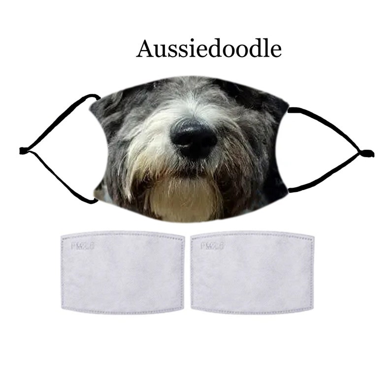 Doodle Dog Face Mask With Filters Optional. Nose Wire Included. Adult ...