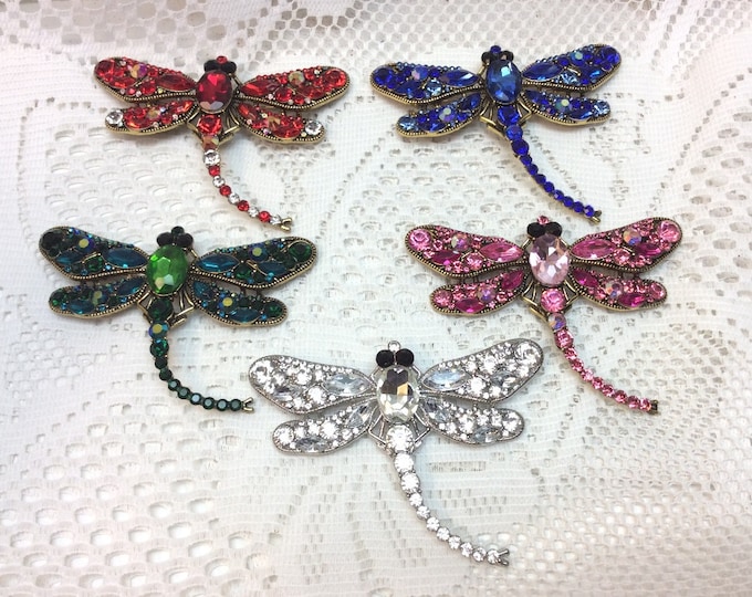 Dragonfly Hair Comb, Abalone Dragonfly, Something Blue, Green Dragonfly ...