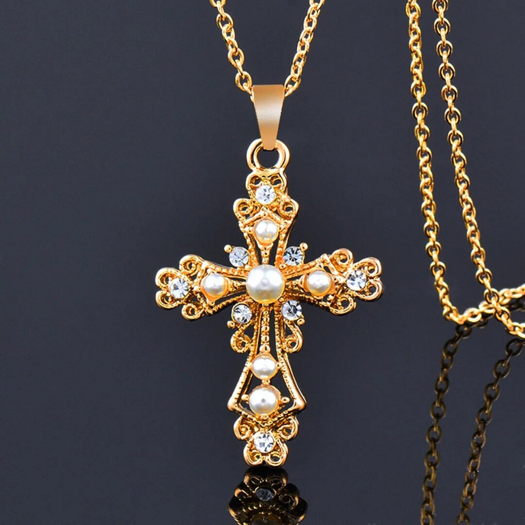 Elegant, Beautiful Delicate Cross and Chain, Accessory for Bride ...