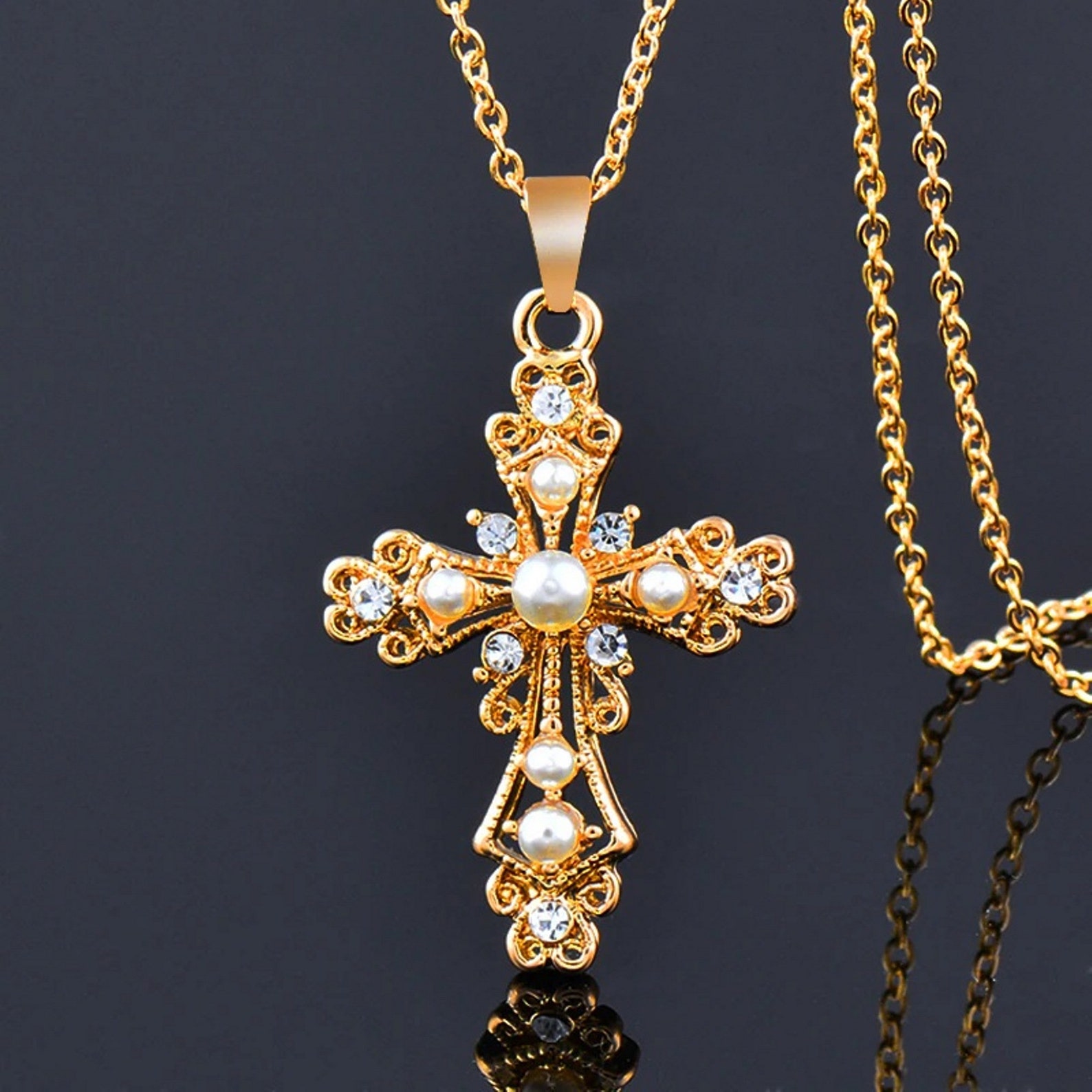 Elegant Beautiful Delicate Cross and Chain Accessory for - Etsy