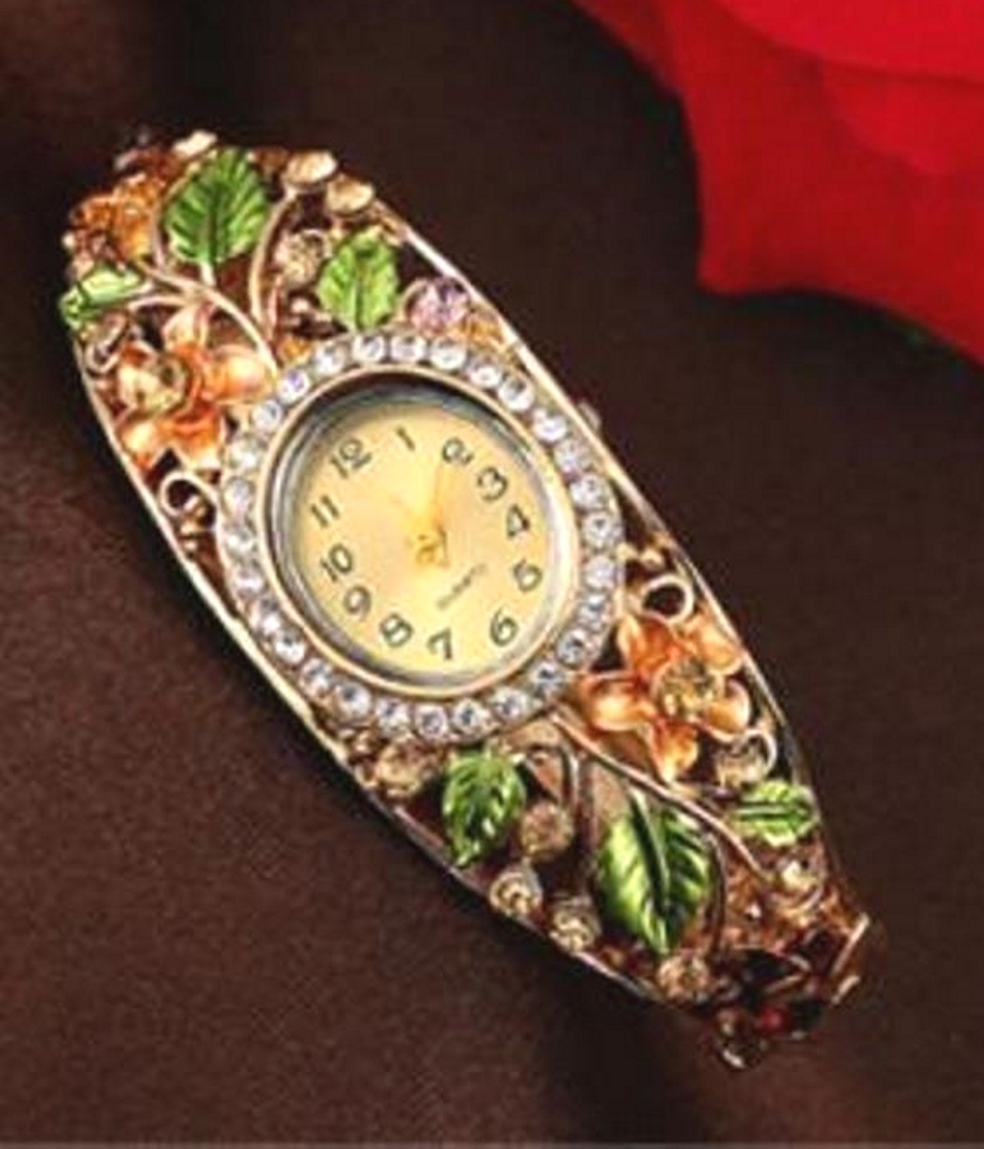 Elegant Wrist Watch Beautiful Style Face Bracelet Cuff Style | Etsy