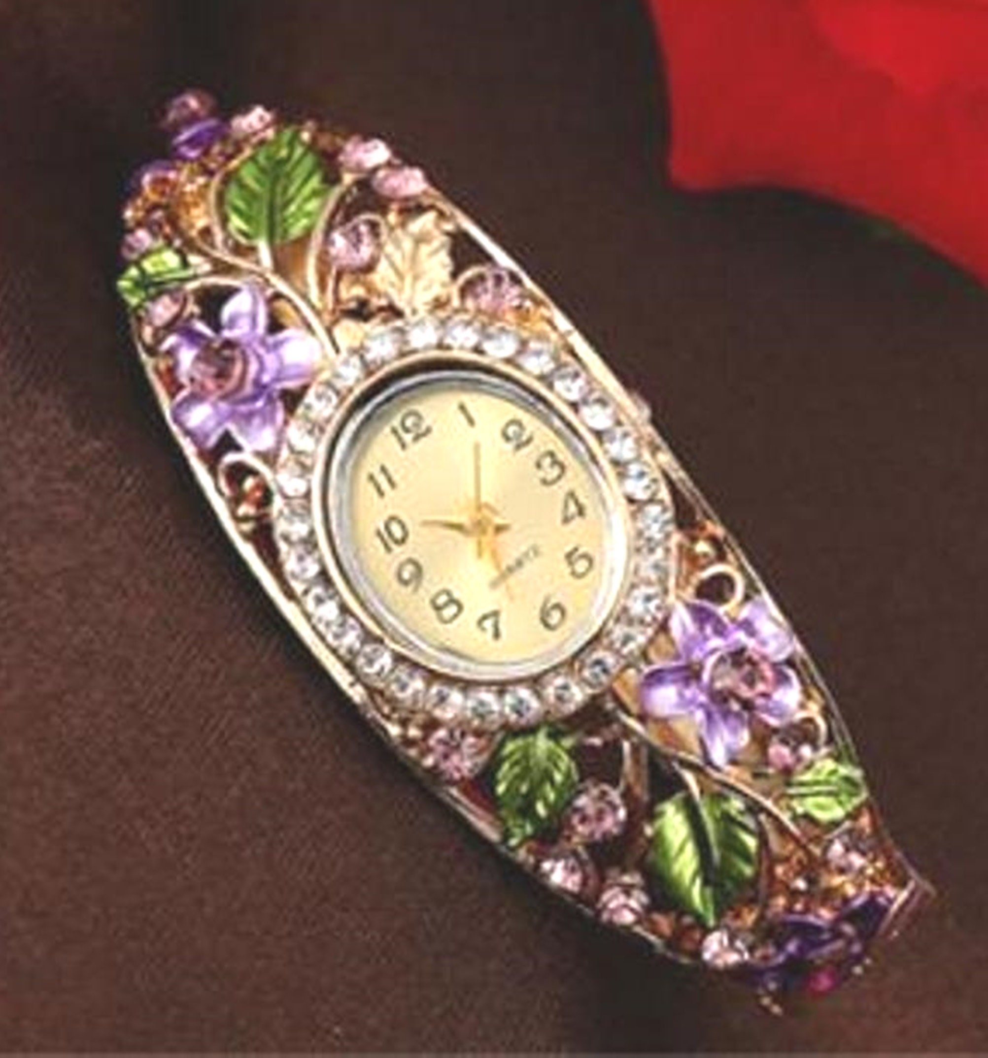 Elegant Wrist Watch Beautiful Style Face Bracelet Cuff Style | Etsy