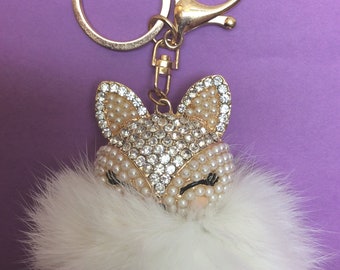 Fuzzy Key Chain - Etsy