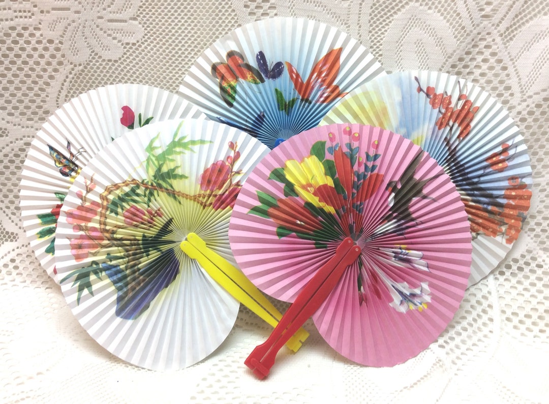 Elegant, Beautiful Design Hand Fan, Hand Held Fan, Purse Size Chinese ...