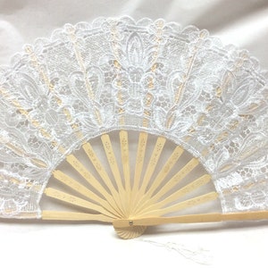 Elegant, Beautiful Design Hand Fan, Hand Held Fan, Wedding Bride Lace ...