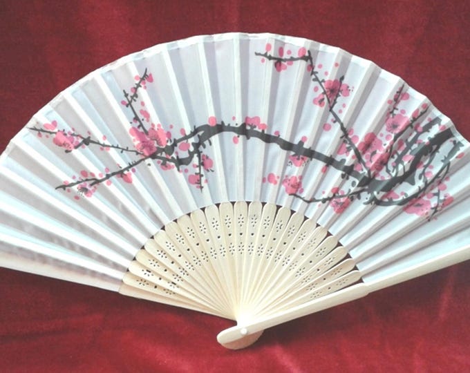 Elegant, Beautiful Design Hand Fan, Hand Held Fan, Bamboo & Fabric Fan ...