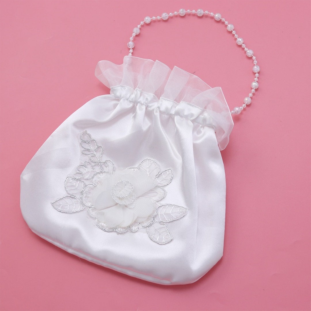 Elegant, Beautiful Satin, Chiffon, Ribbon Bridal Money Dance Bag ...