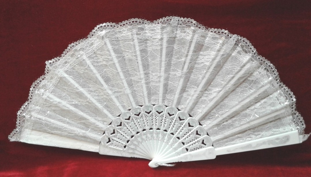 Elegant, Beautiful Design Hand Fan, Hand Held Fan, Wedding, Bride Lace ...
