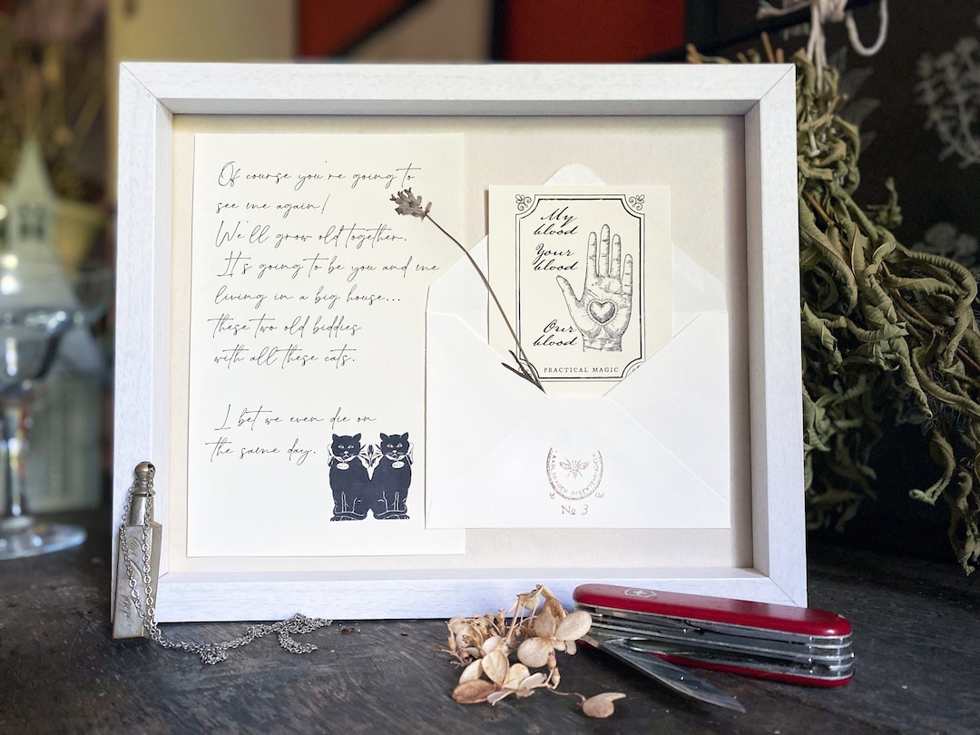 Gillian Owens Quote From Practical Magic, Witchy Home Decor, Black Cat ...