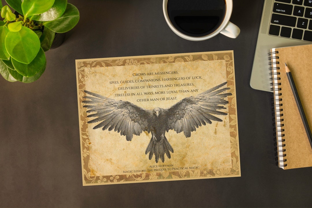Practical Magic Crow Art, Witch Printable Wall Decor, Witchy Art Print ...