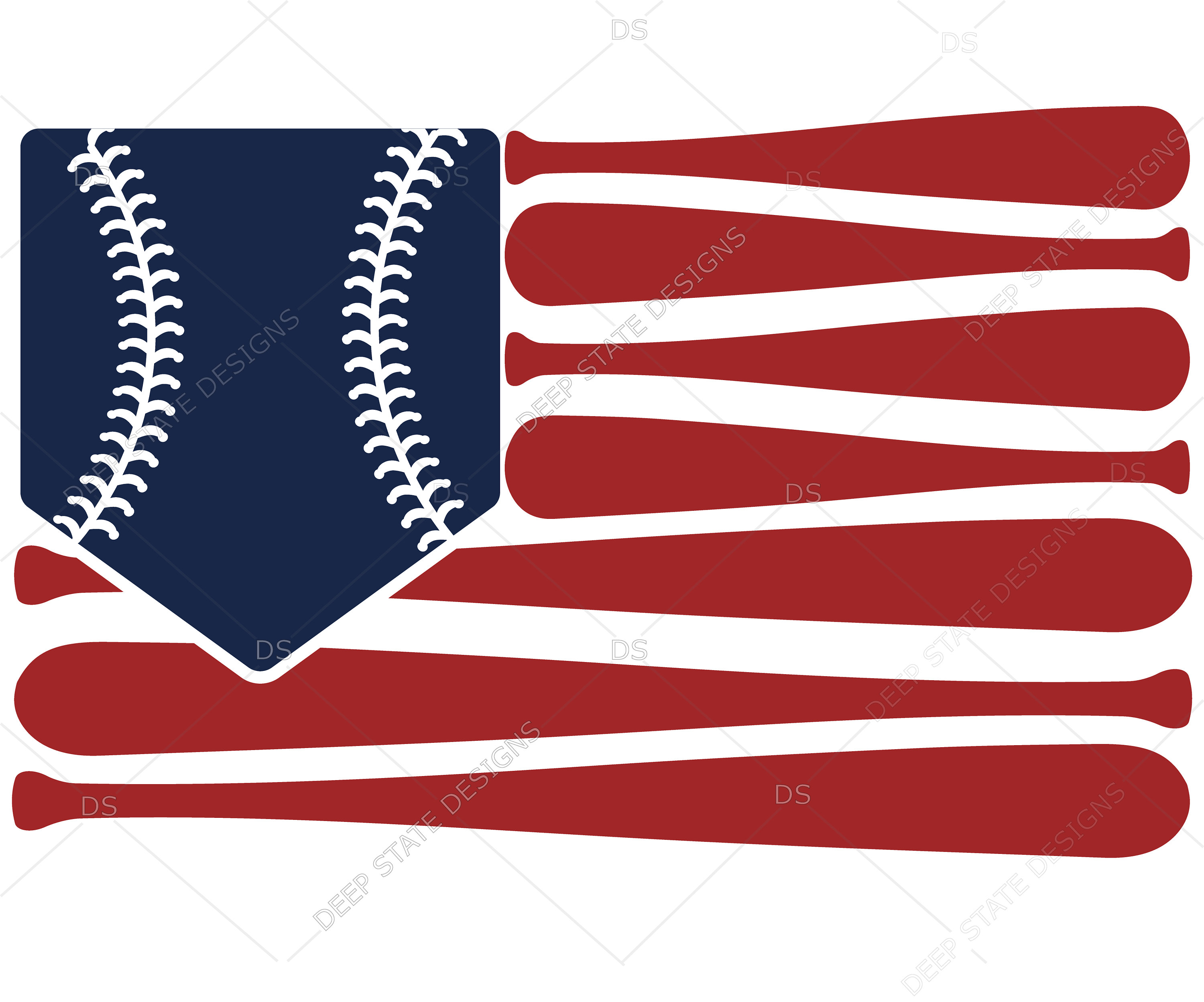 American Flag Baseball Svg 4th of July Svg Memorial Day Svg - Etsy