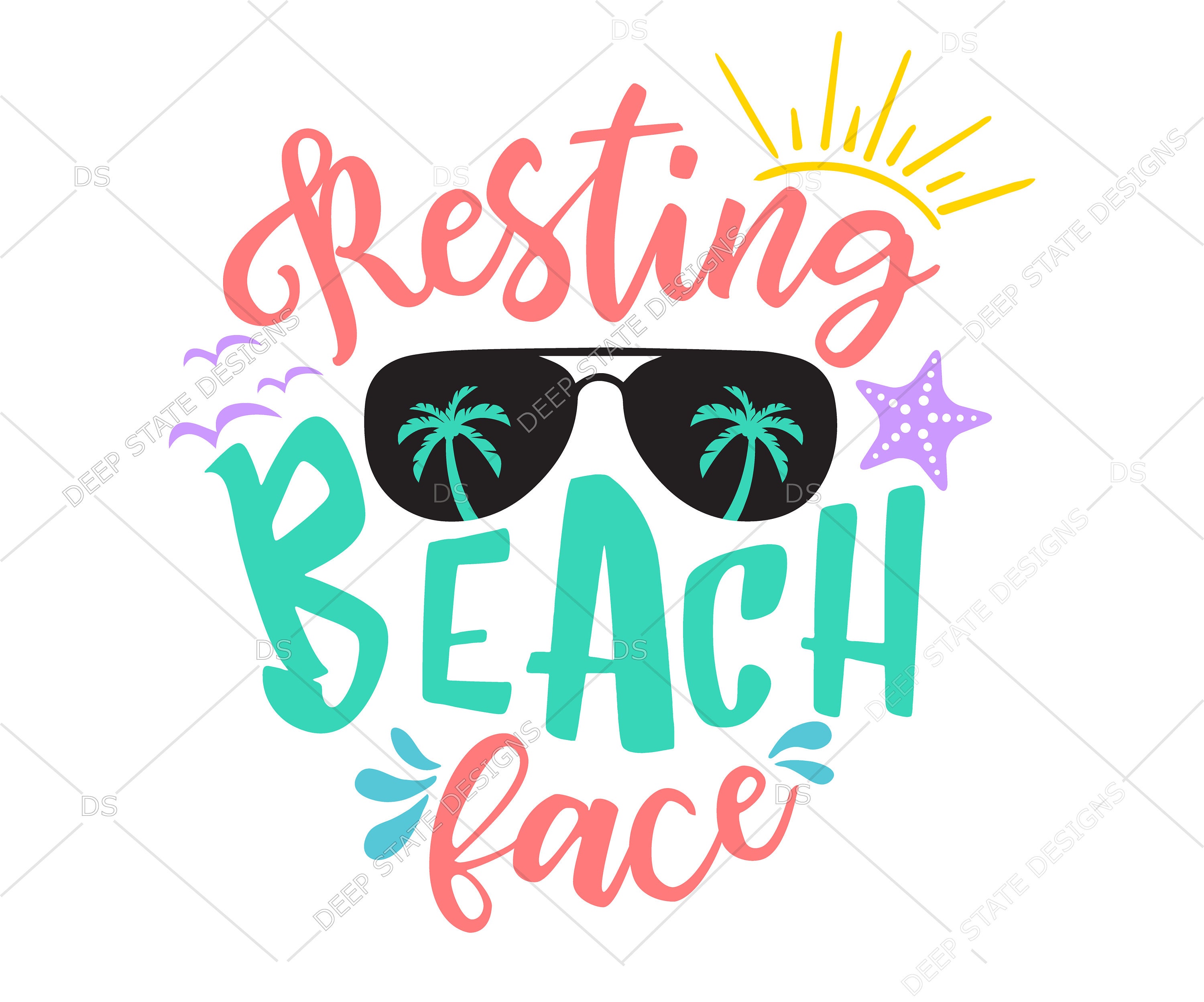 Resting Beach Face SVG Beach Quote Svg Beach Svg Beach - Etsy Australia