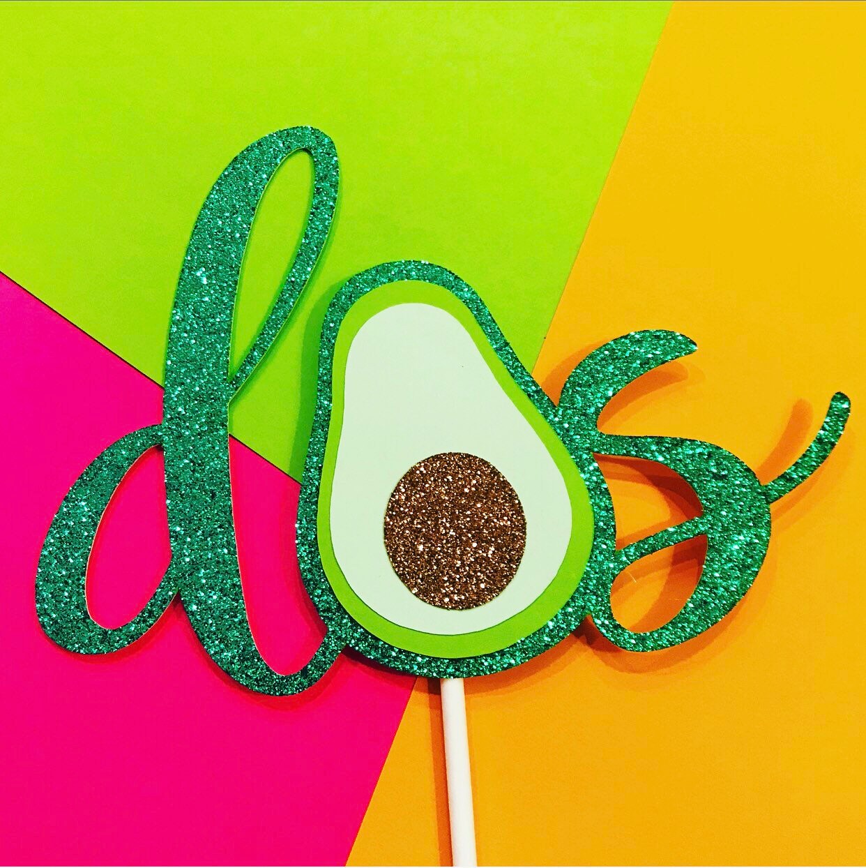 AvocaDOS cake topper/ Avocado birthday party/ AvocaDOS/ Taco Twosday ...