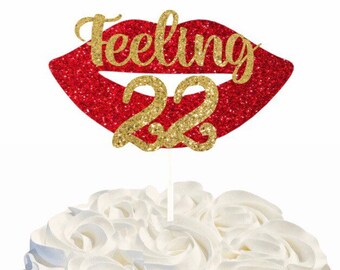 22 Birthday Cake Topper - Etsy