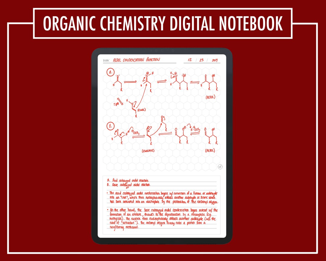 Organic Chemistry Notebook Graph Printable Paper | Chemistry Gift ...