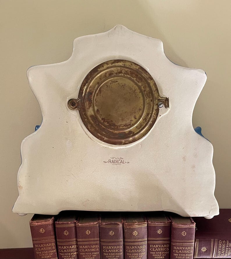 Antique 1882 ANSONIA " Radical" Victorian Porcelain Mantel Clock ...
