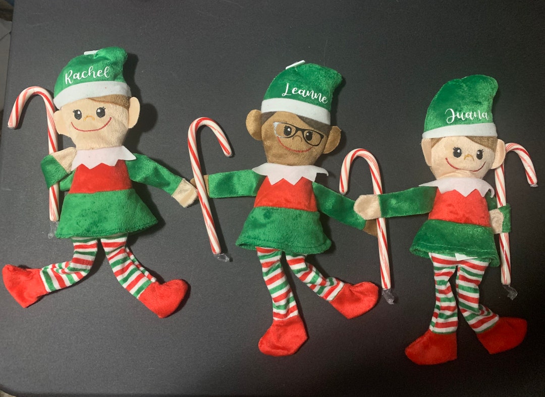 Personalized Holiday Christmas Boy Girl Elf Plush Doll Bundle - 14 ...