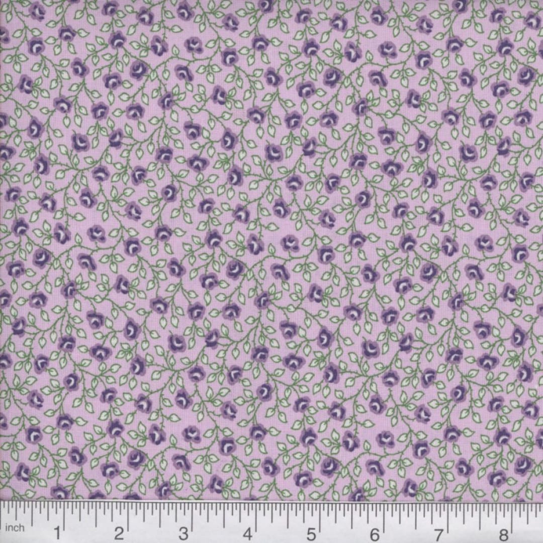 Purple Calico, 100% Quilt Cotton, Fabric by the Yard, Vintage Look - Etsy