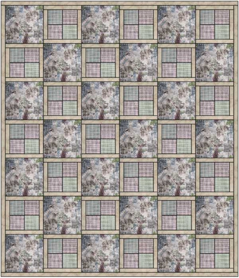 Four Patch Squares Quilt Pattern PDF by Simpson Designs - Etsy