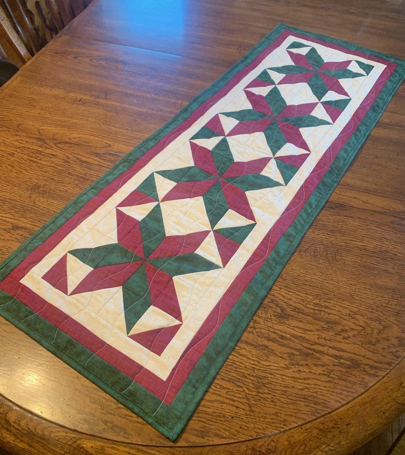 Patchwork Star Table Runner Pattern PDF by Simpson Designs Studio ...