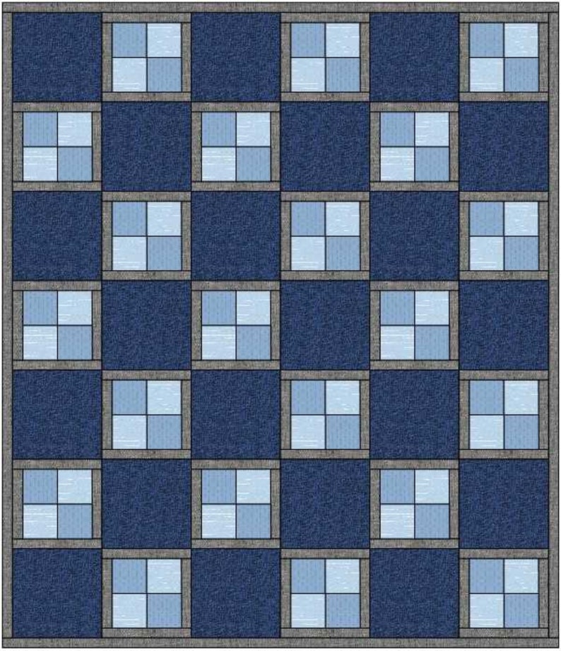 Four Patch Squares Quilt Pattern PDF by Simpson Designs - Etsy