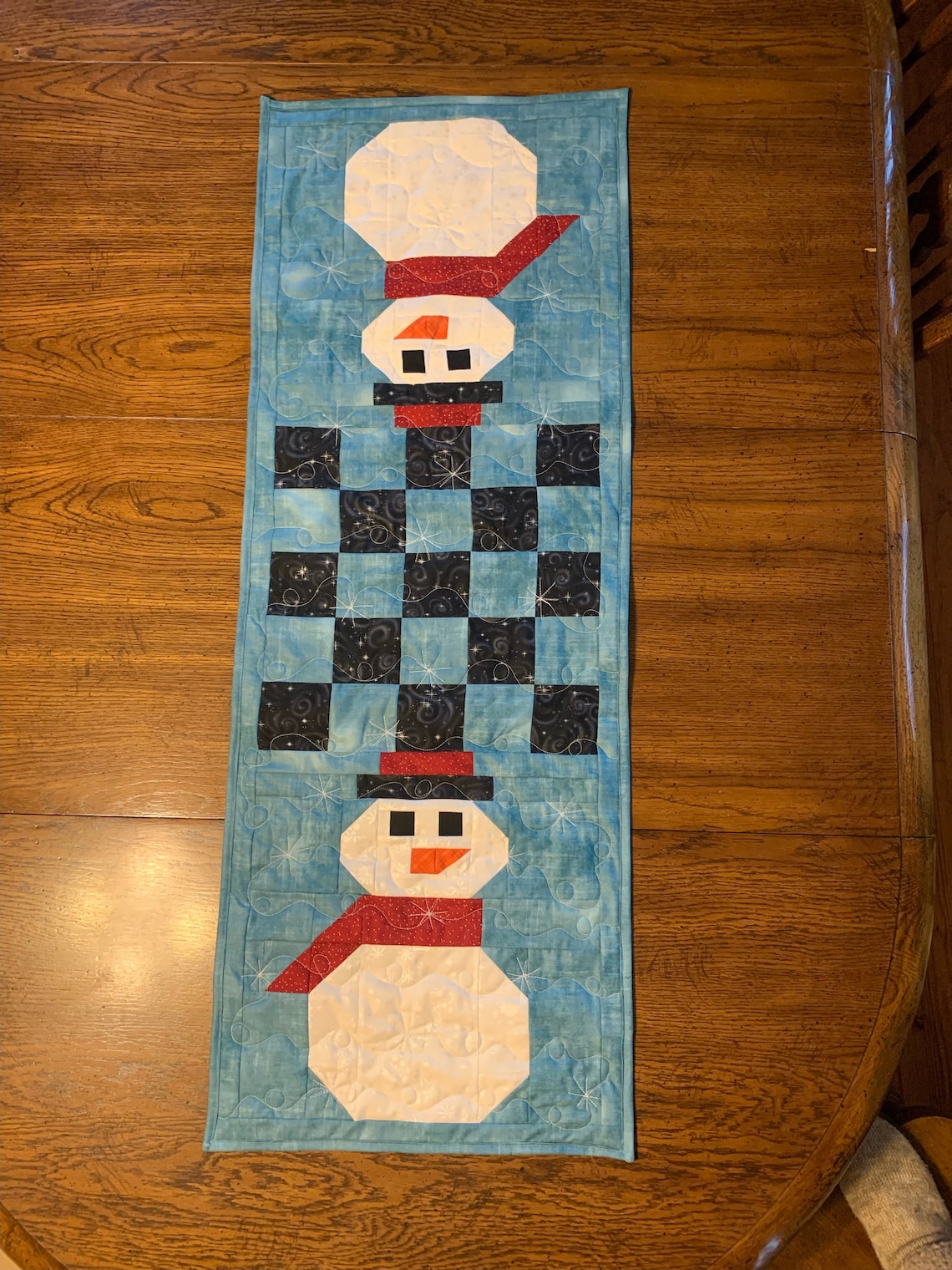 Snowman Table Runner Pattern PDF by Simpson Designs Studio - Etsy