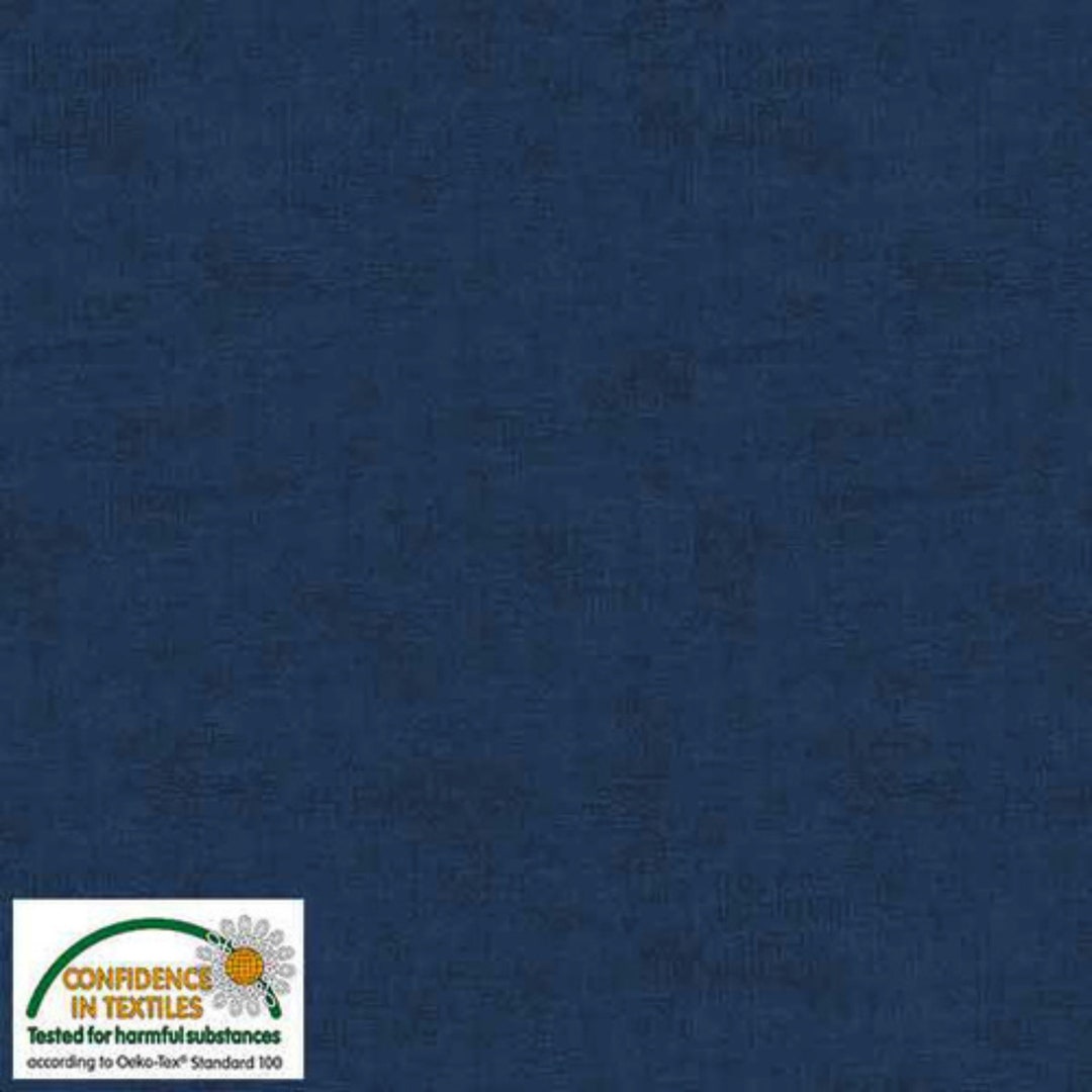Melange Basic 602 Dark Blue by Stof Fabrics, , Fabric by the Yard, 100% ...