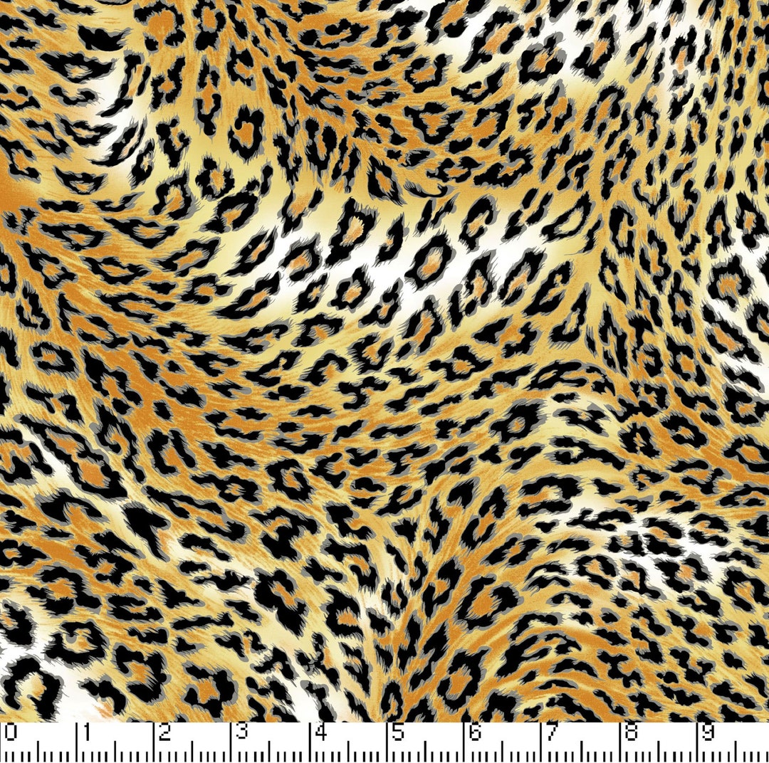 Leopard Print, 100% Quilt Cotton, Fabric by the Yard, Swirl - Etsy