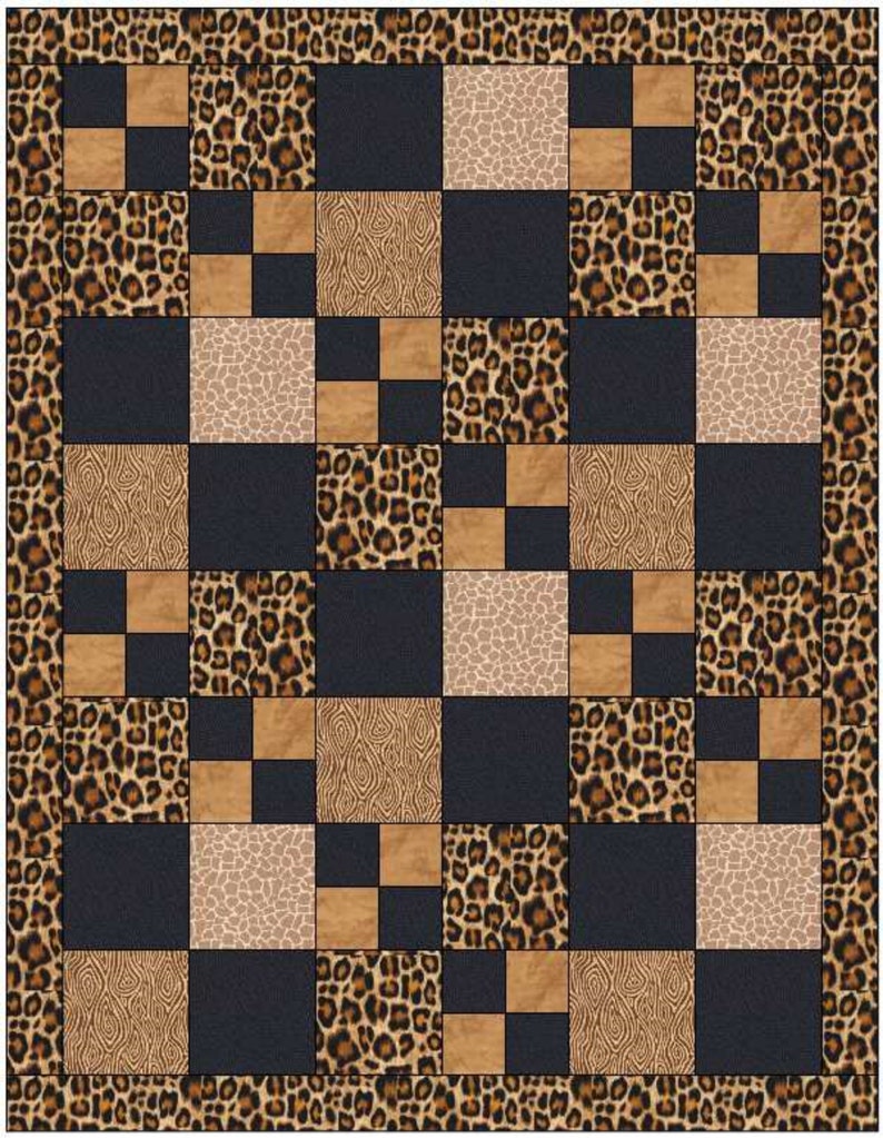 Easy Animal Print Quilt Pattern PDF by Simpson Designs Studio - Etsy