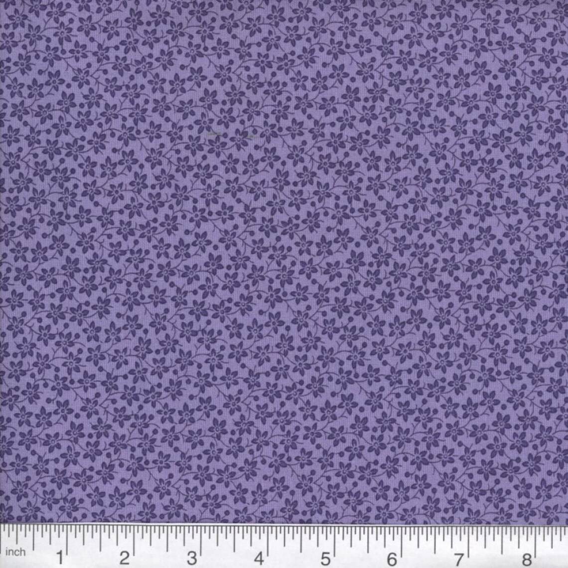 Purple Calico Fabric 100% Cotton Fabric by the Yard Vintage - Etsy