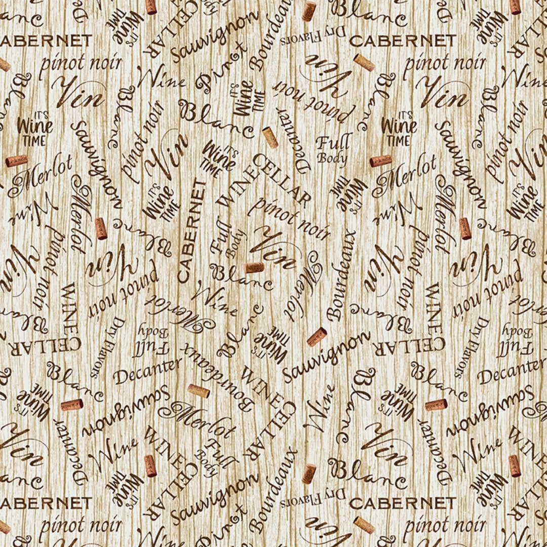 Wine Tasting Wine Variety Words & Corks on Cream by Timeless - Etsy