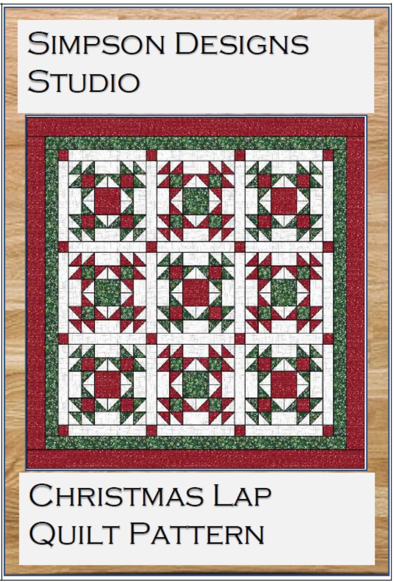 Christmas Lap Quilt Pattern by Simpson Designs Studio - Etsy